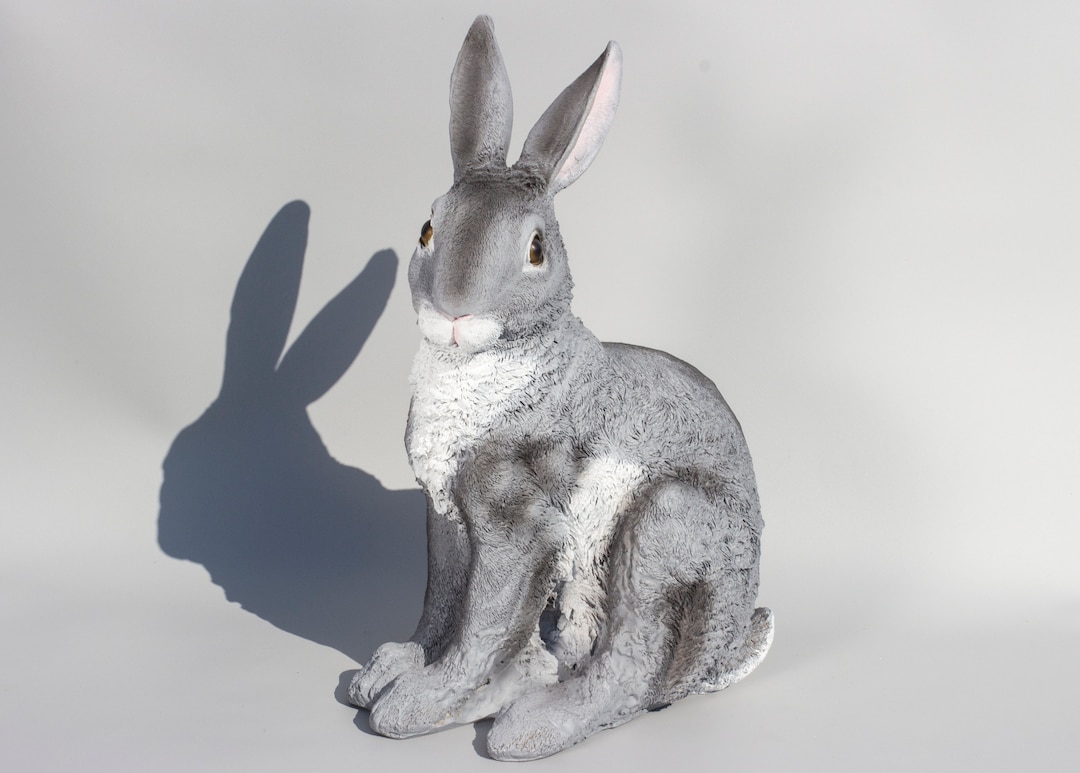 Rabbit Statue Garden *easter Gift Bunny Sculpture *wildlife Animal Hare ...