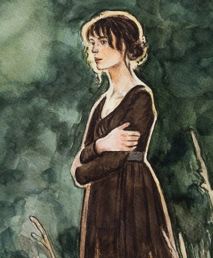 Jane Austen, Thinking, Pride and Prejudice, Scenery, PRINT, Wall Art ...