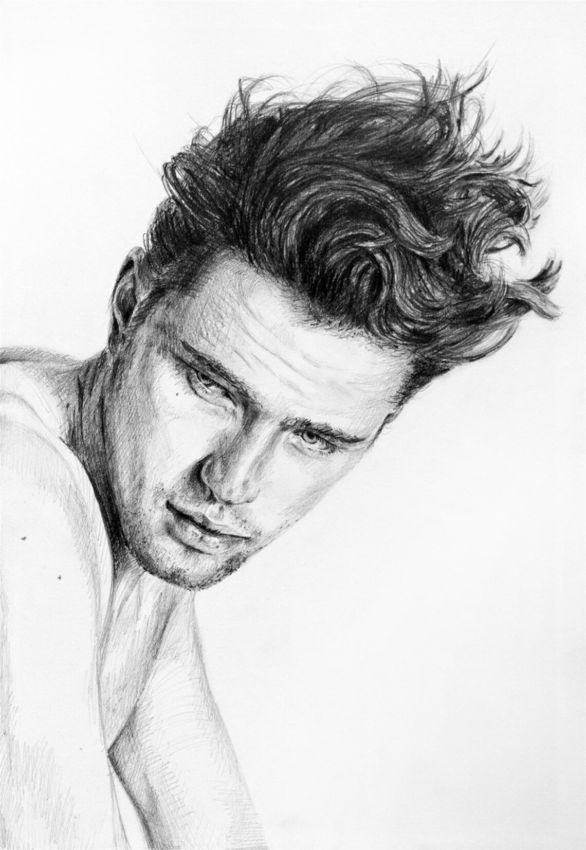 Sean O'pry, Drawing Sketch, PRINT, Wall Art, Illustration, Male Model ...