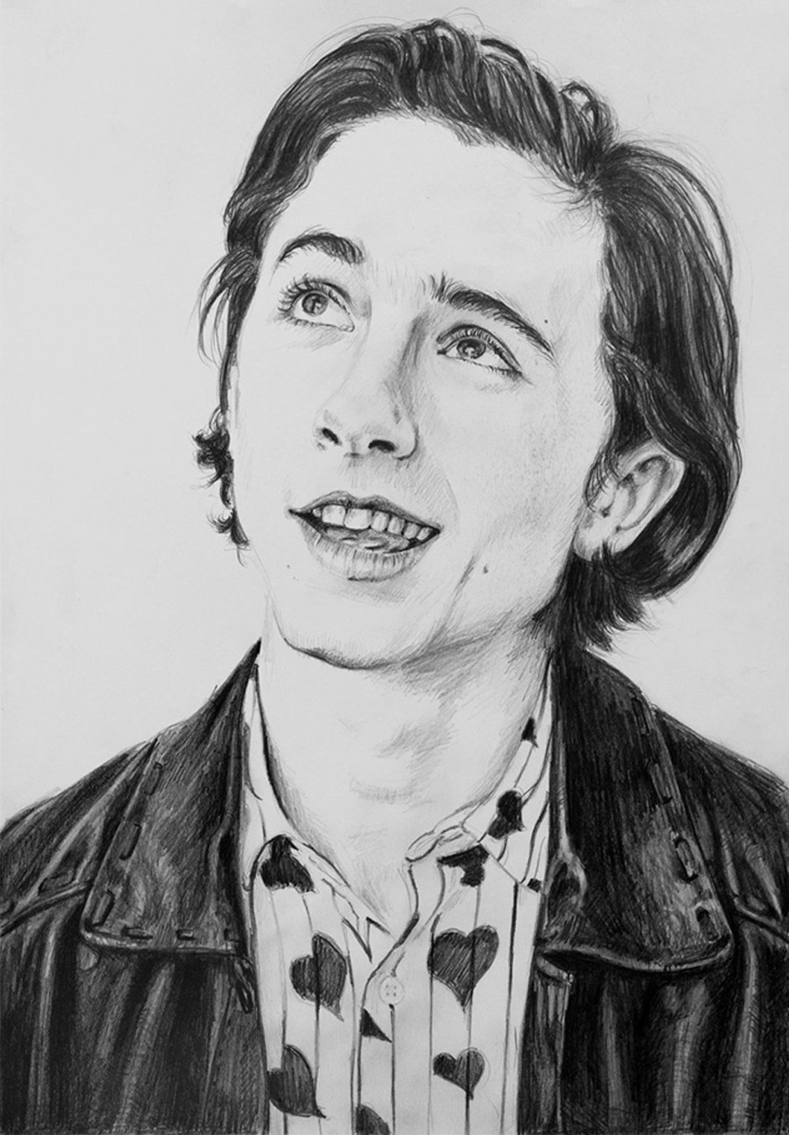 Buy Timothée Chalamet, Drawing Sketch, PRINT, Wall Art, Illustration ...