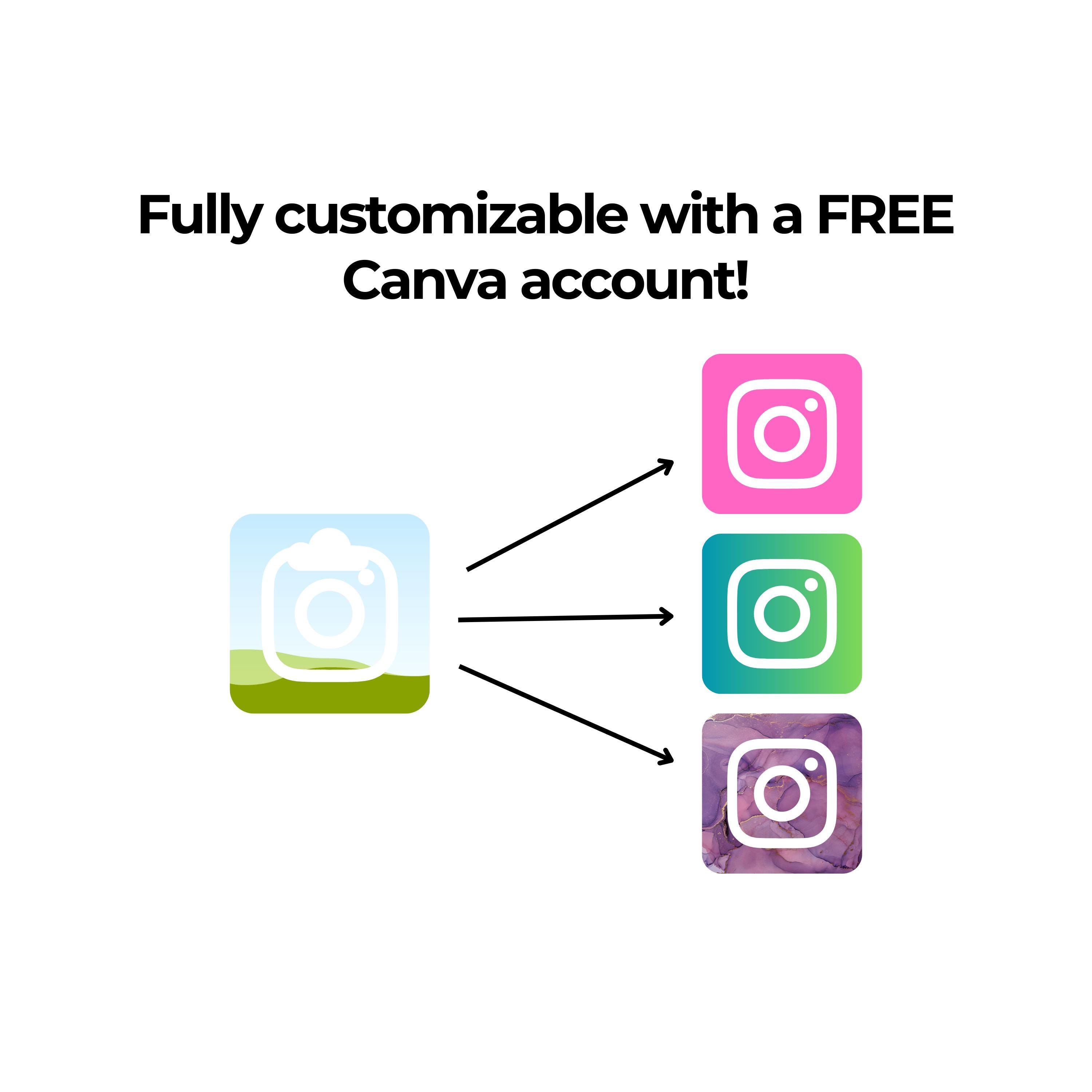 Icons Pack, Canva Editable Icons, Social Media Icons, Business Icons ...