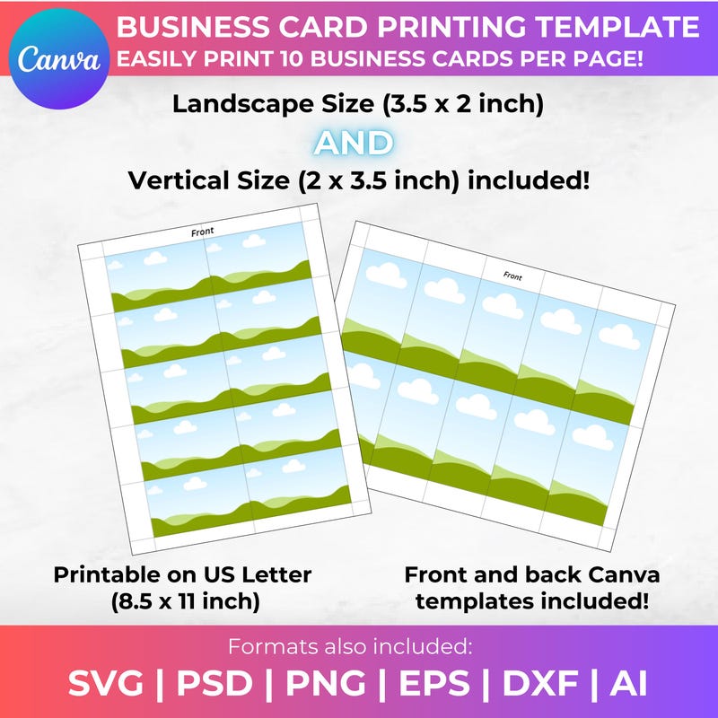 Nail Art Card Template - Etsy