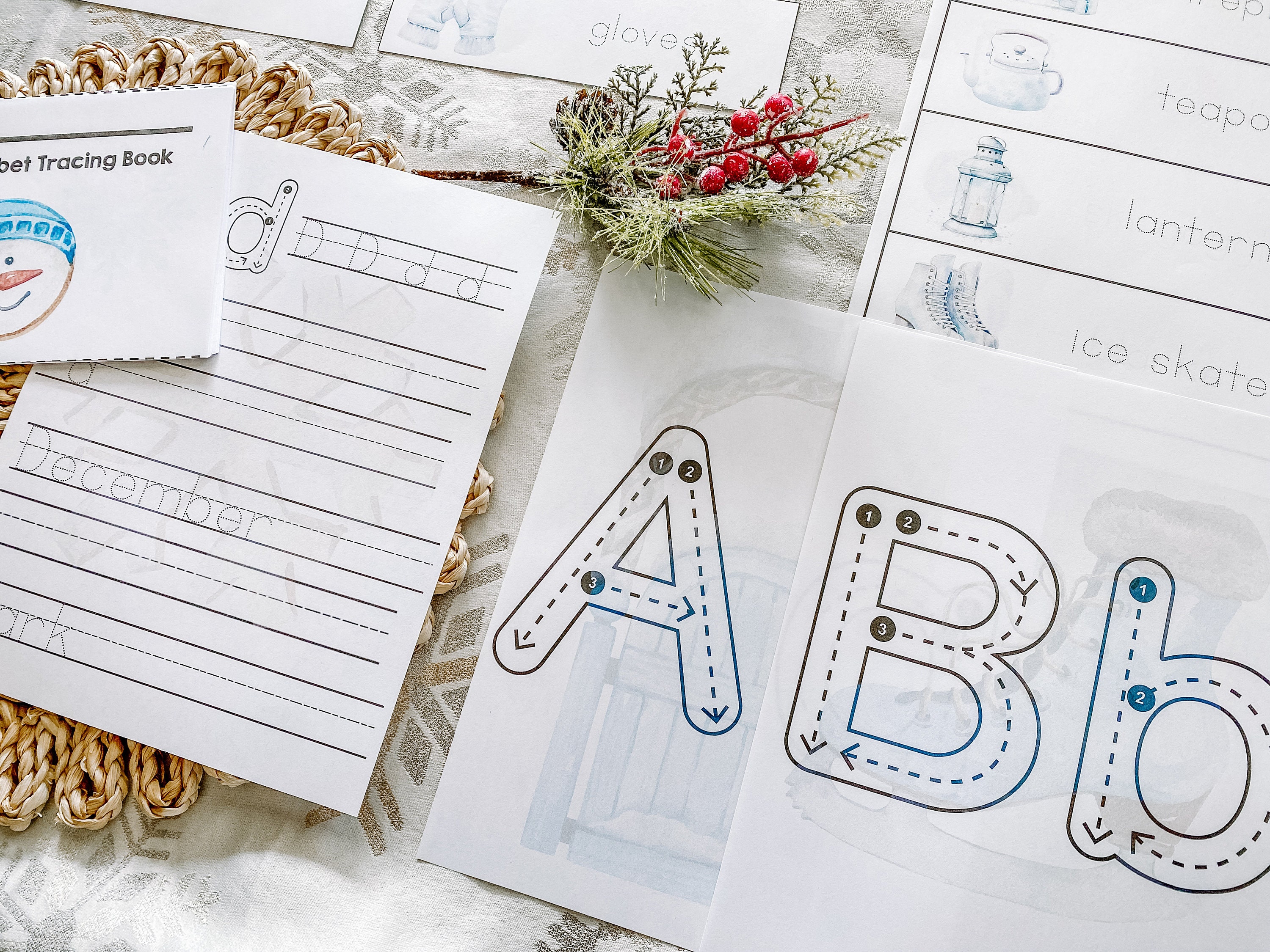 Winter Letter Tracing - Etsy