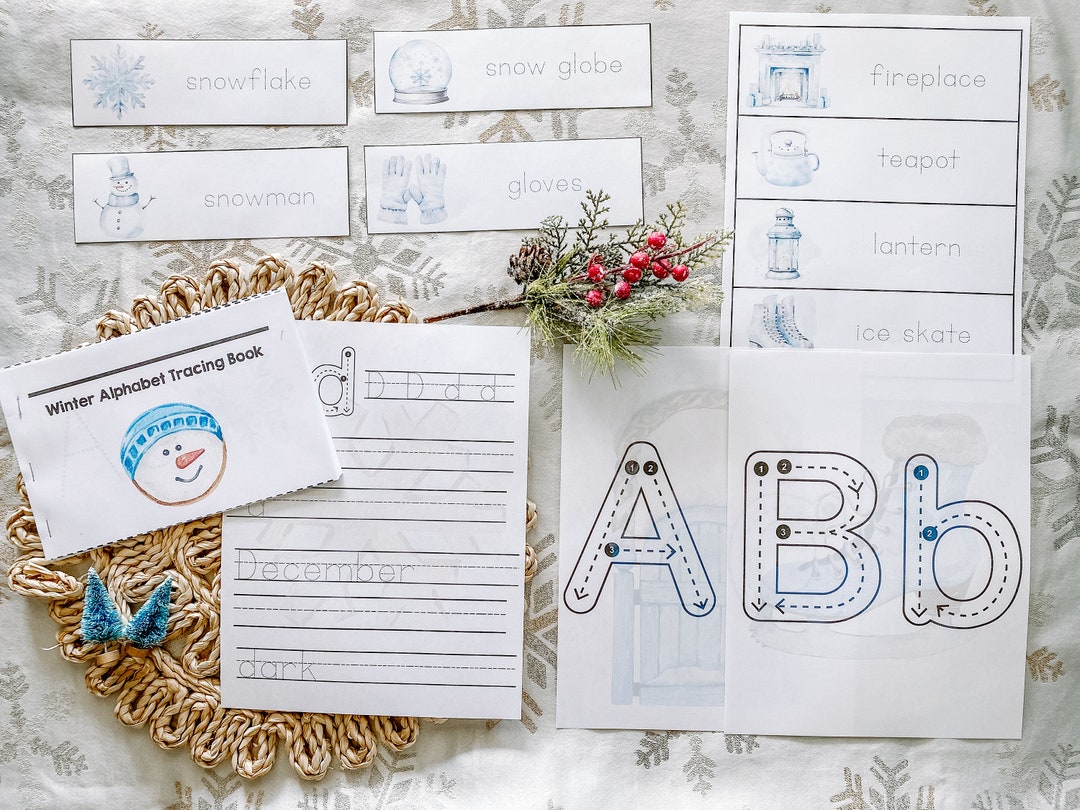 Winter Letter Tracing - Etsy