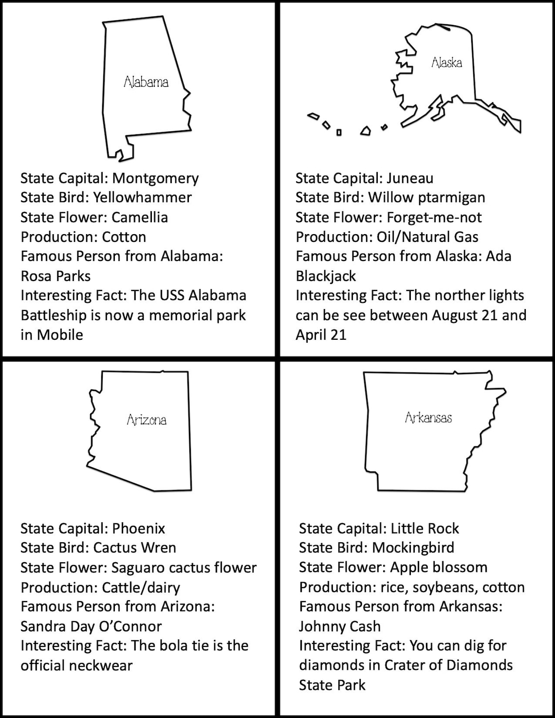 50 States Learning Pack - Etsy