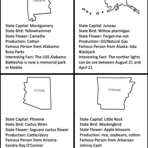 50 States Learning Pack - Etsy