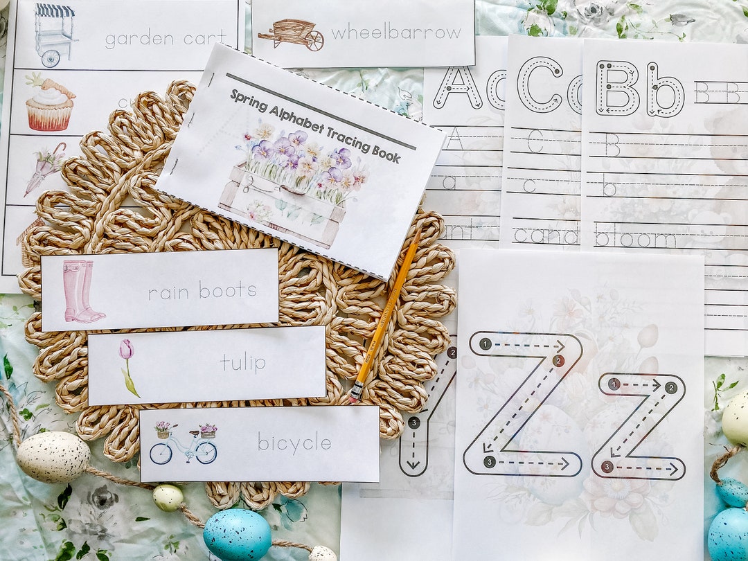 Spring Letter Tracing - Etsy