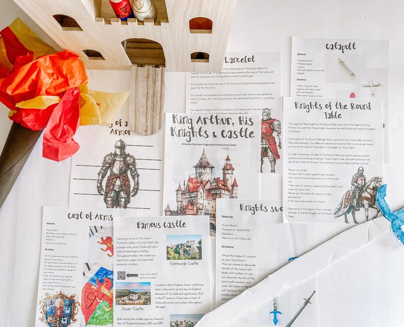 King Arthur, His Knights and Castle - Etsy