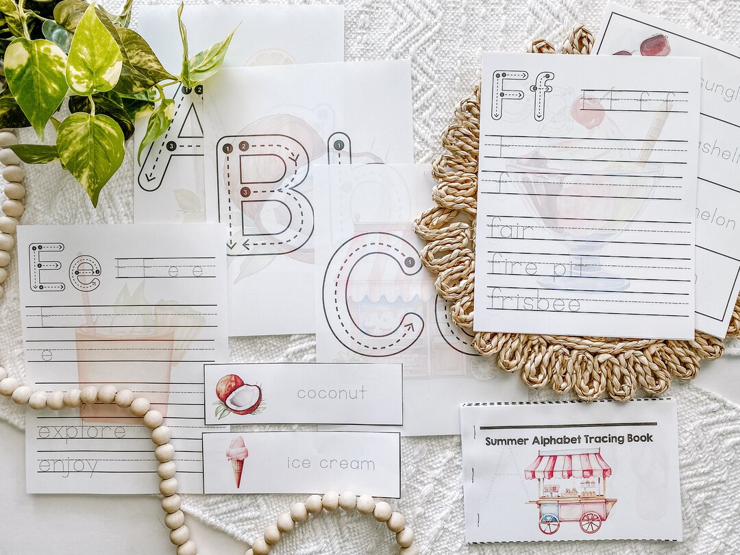 Summer Letter Tracing - Etsy