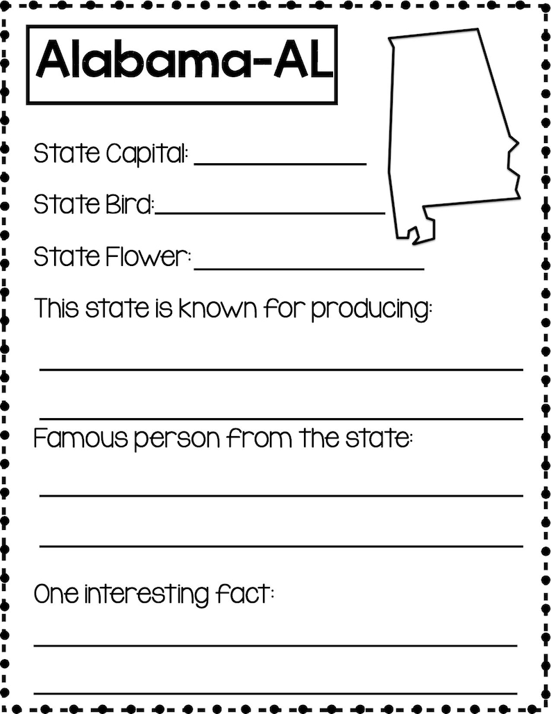 50 States Learning Pack - Etsy