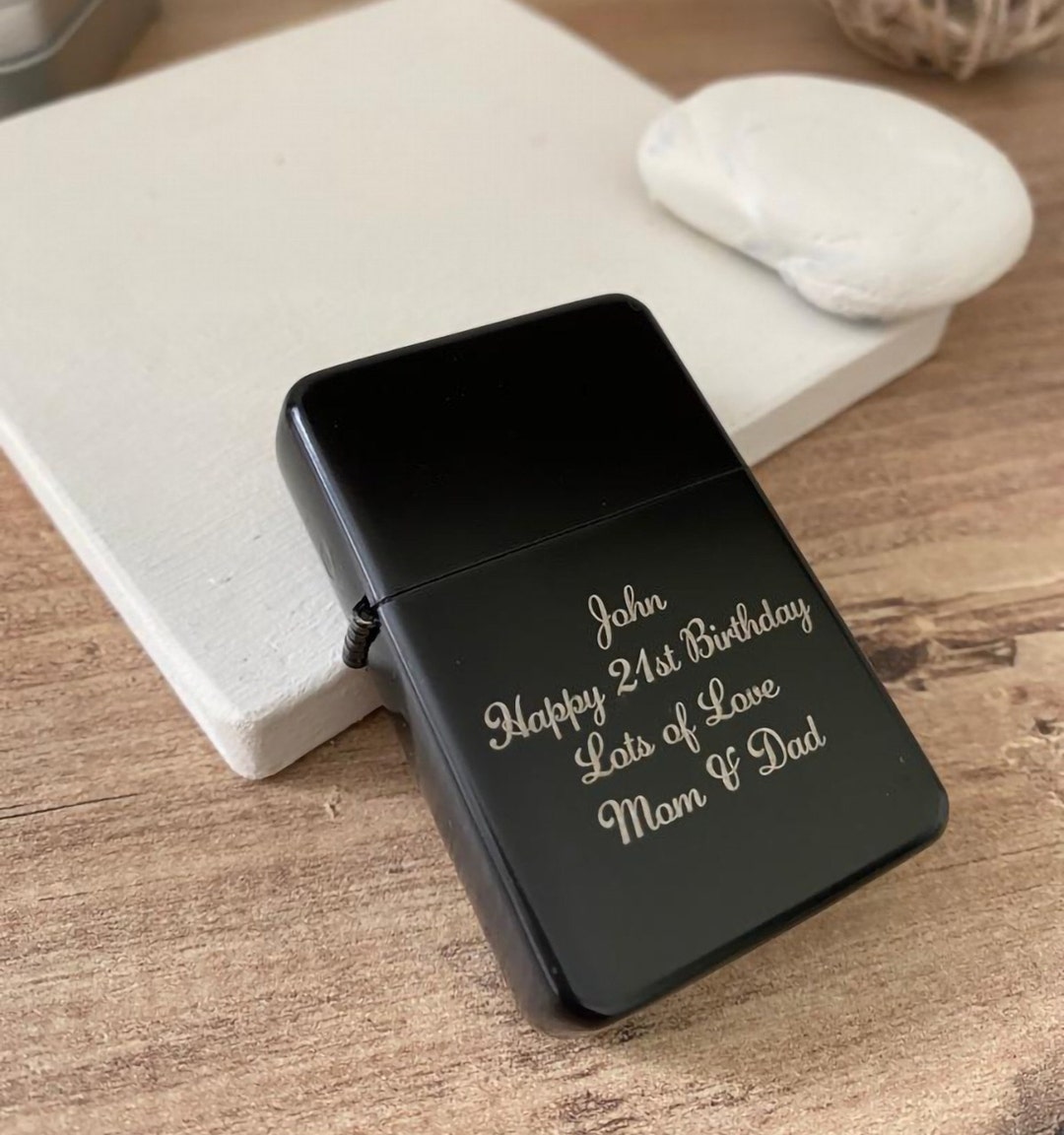 Personalised Engraved Lighter Matt Black Engraved Lighter - Etsy