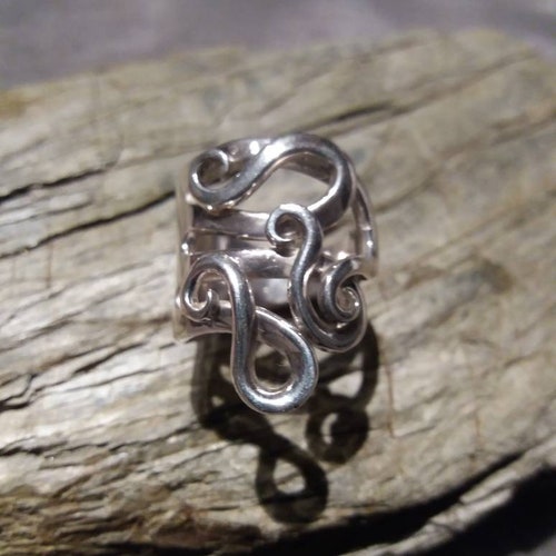 Solid Sterling Silver Real Fork Ring Size 5 to 16 - Etsy