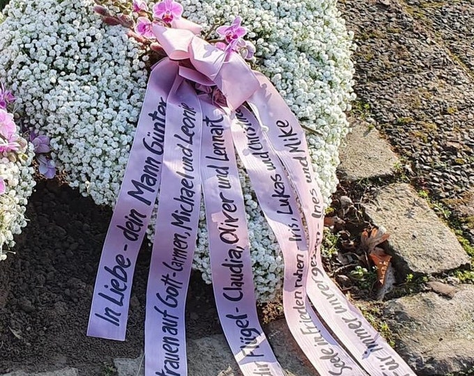 Trauerschleife, Kranzband, Kranzschleife, Trauerschleife individuell ...