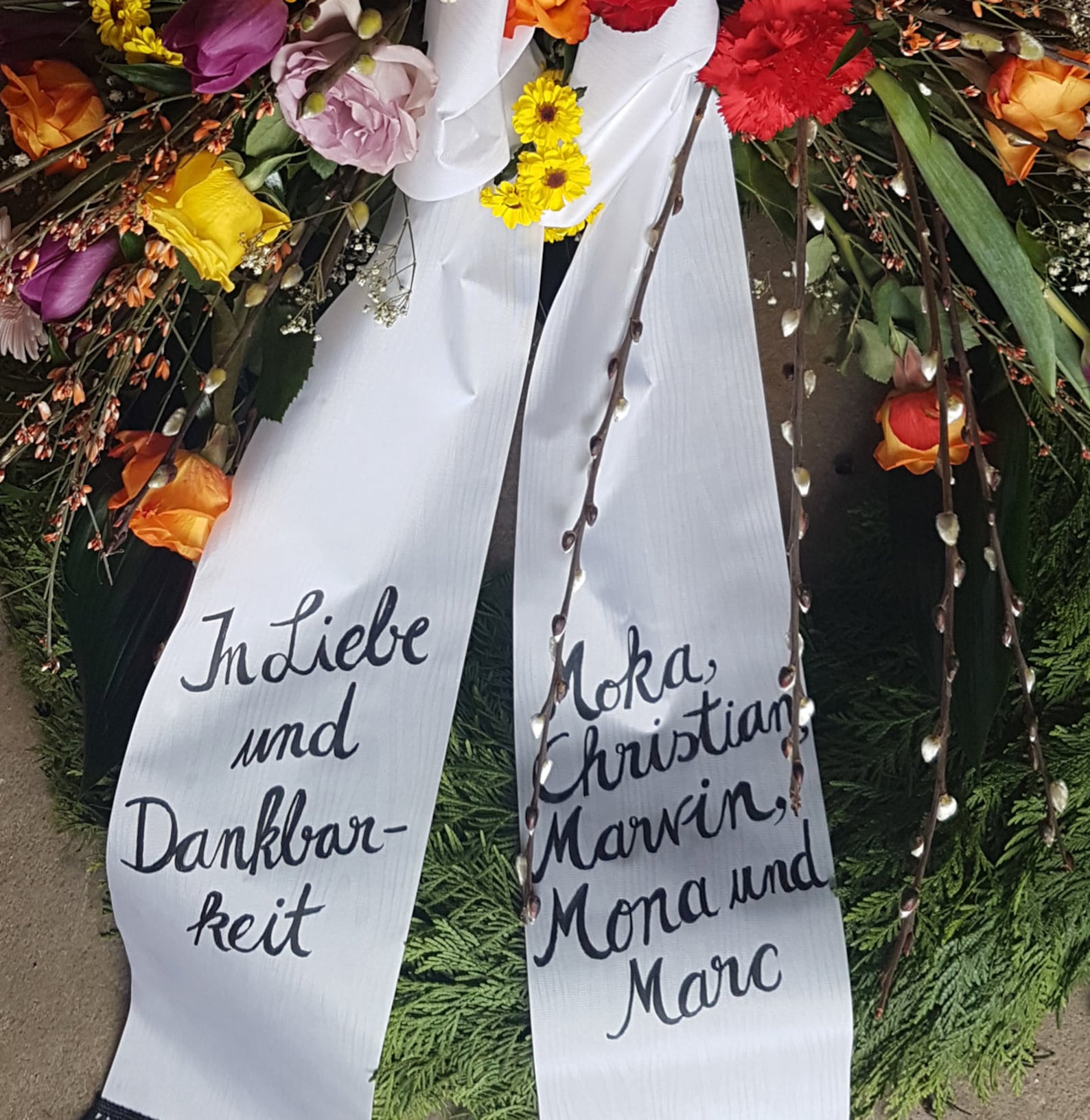 Handgeschriebene Trauerschleifen Gedenken Schleifen 12,5 cm breit - Etsy.de