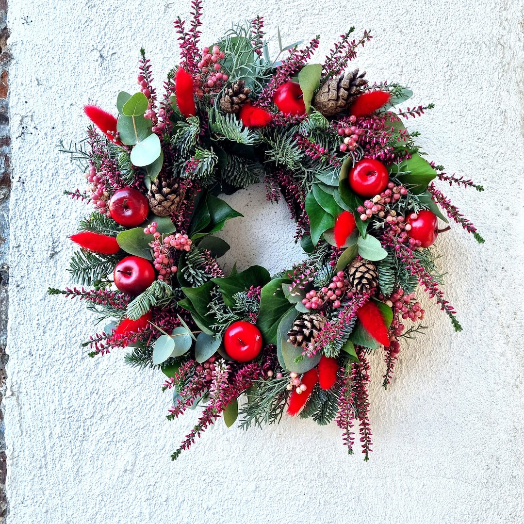 Advent Wreath Color Explosion Natural Wreath Door Wreath - Etsy