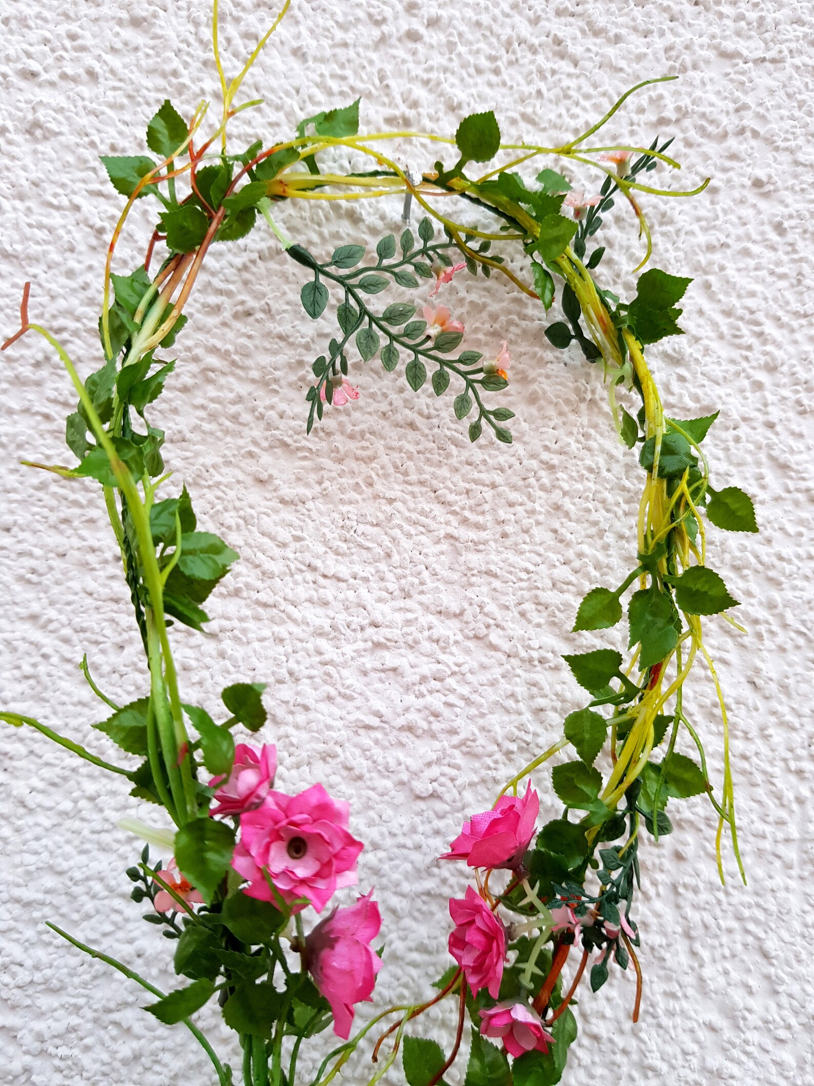 Mini Flower Garland Roses Pink Pink - Etsy