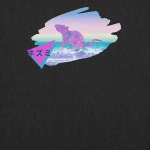 Vaporwave Rat T-shirt | 90s Retro Nezumi Aesthetic Tee | Japanese ...