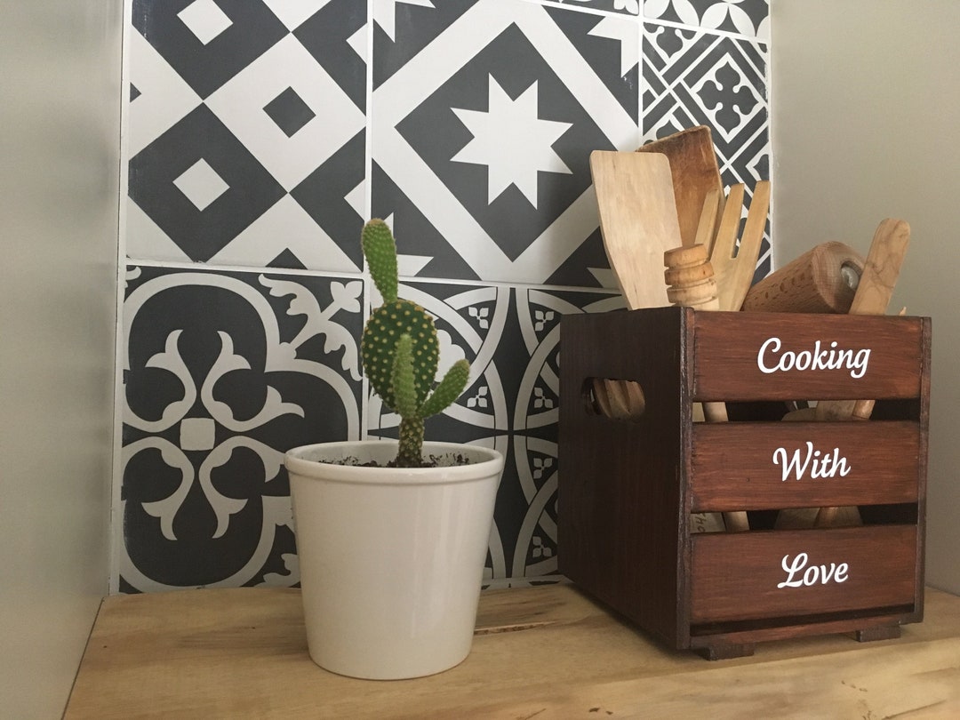 Antique Wooden Spoon Holder - Etsy