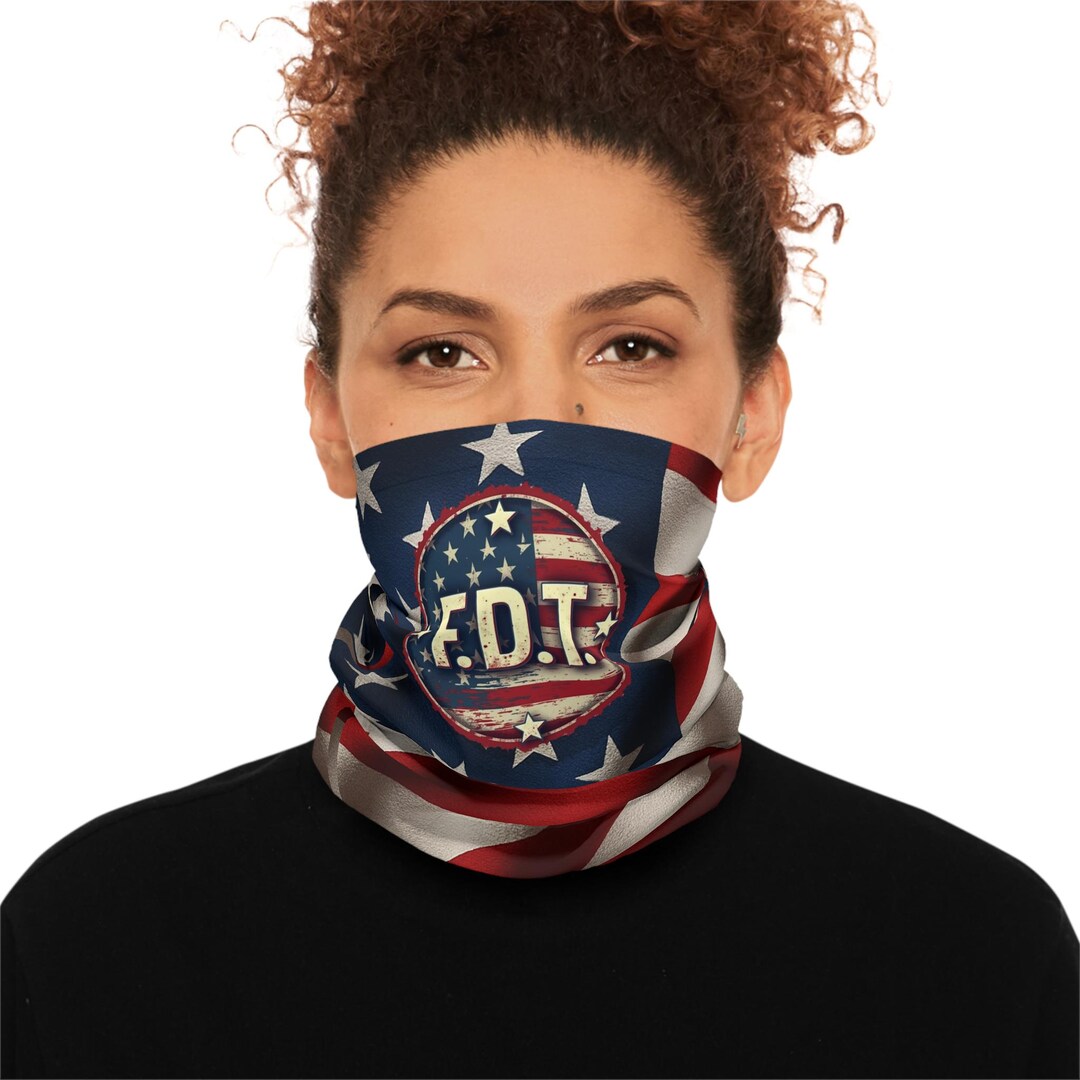 FDT American Flag Neck Gaiter, Lightweight Protest Mask, USA Flag Buff ...