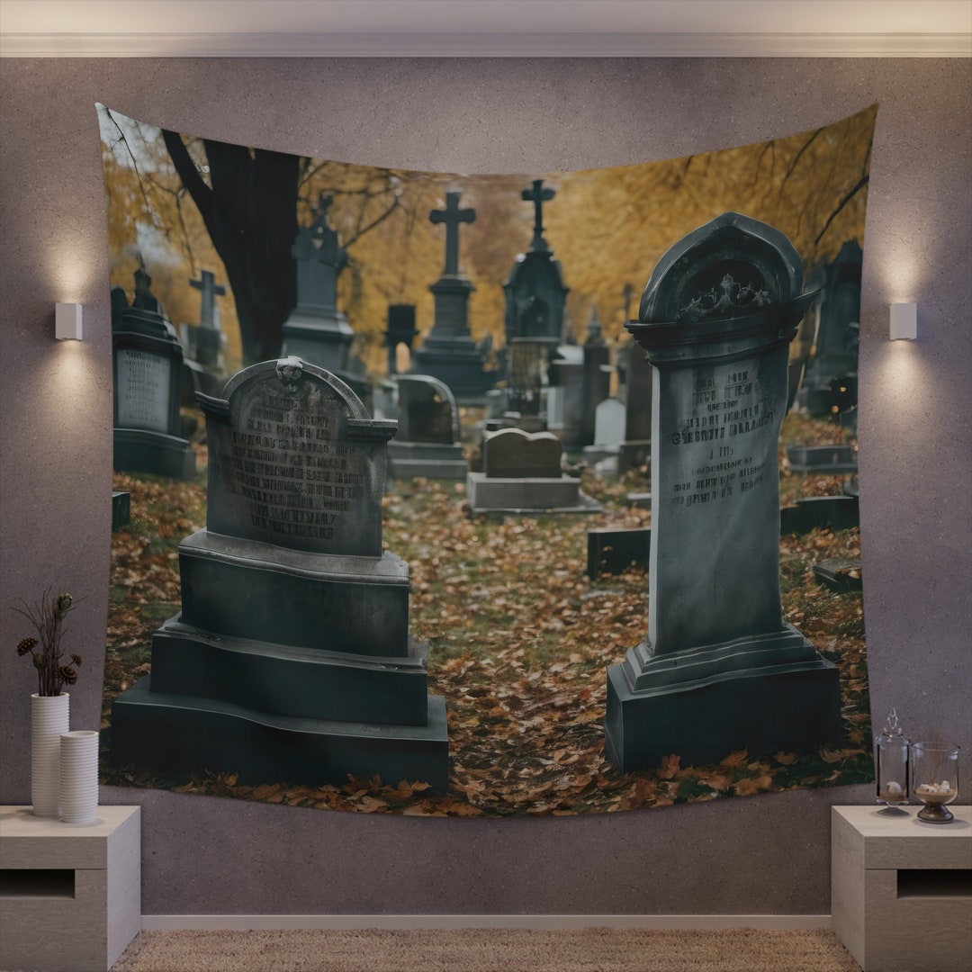 Halloween Horror Scary Haunted Cemetery Graveyard in the Fall - Etsy