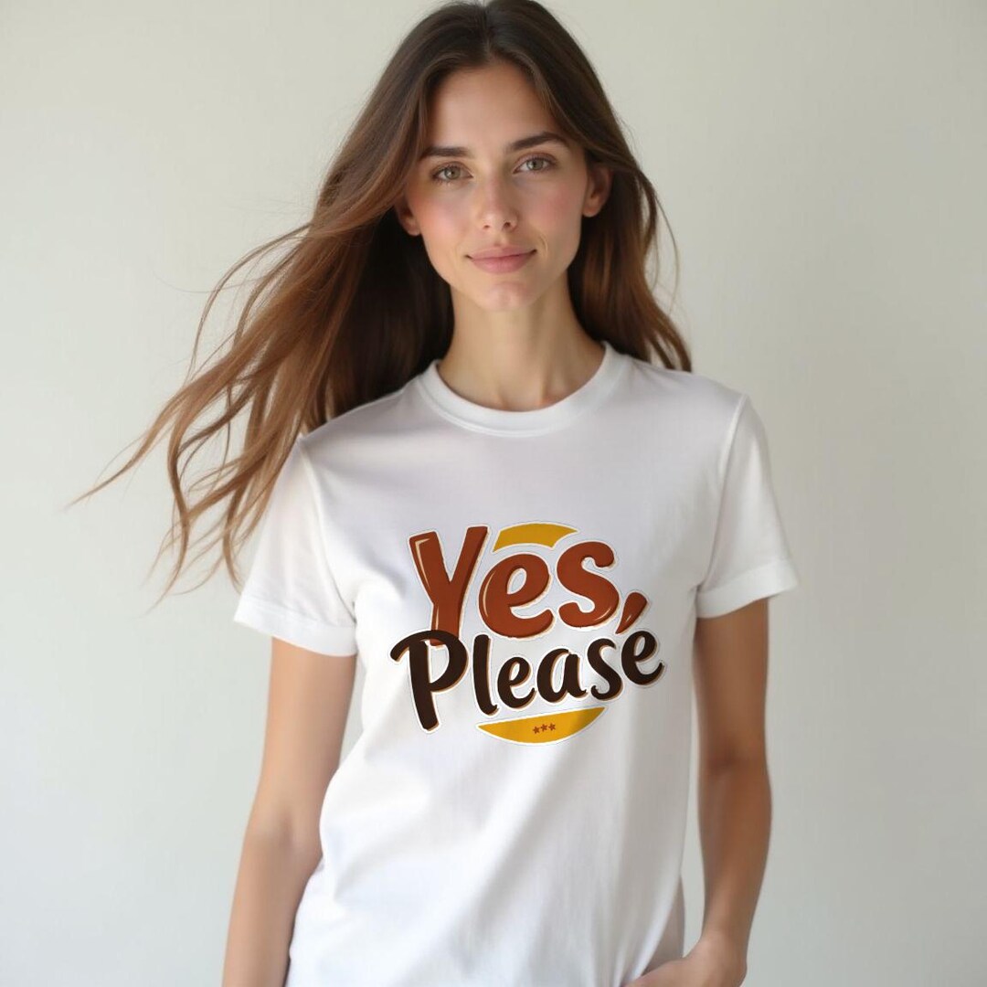 Yes Please Statement Shirt, Positive Vibes Cotton Tee, Funny Quote ...