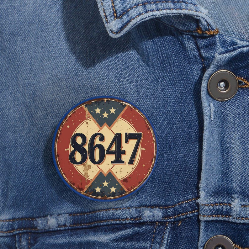 Patriotic Logo 8647 Round Pins - Political Accessories, Impeach Trump ...