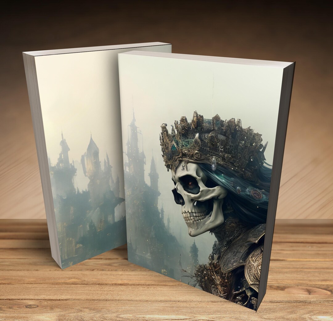 Premade Fantasy Horror Book Cover - Side Portrait of Skeleton in Ornate ...