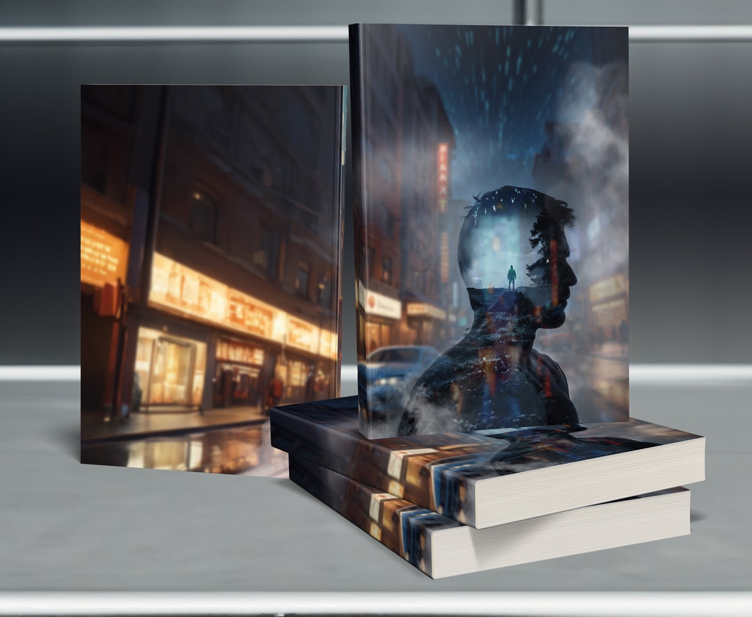 Premade Action Book Cover: Man in City Double Exposure (6x9) - Etsy