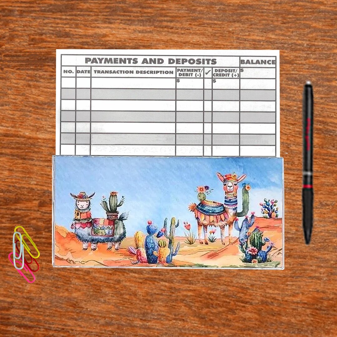 Checkbook Cover Cute Animal Choice With Free Large Print Checkbook ...