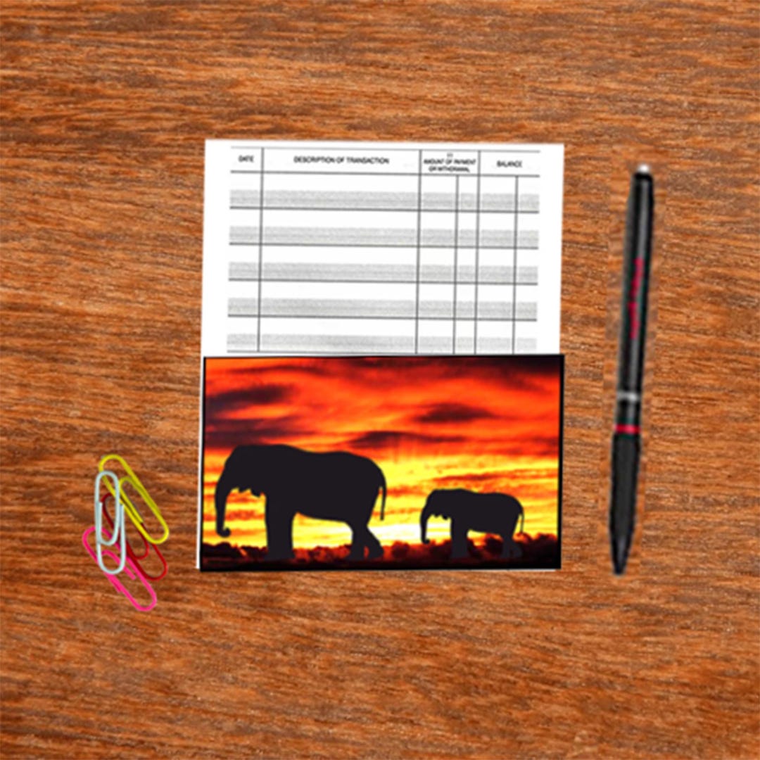 RFID Safari Animal Debit Credit Card Holder and Mini Debit Register ...