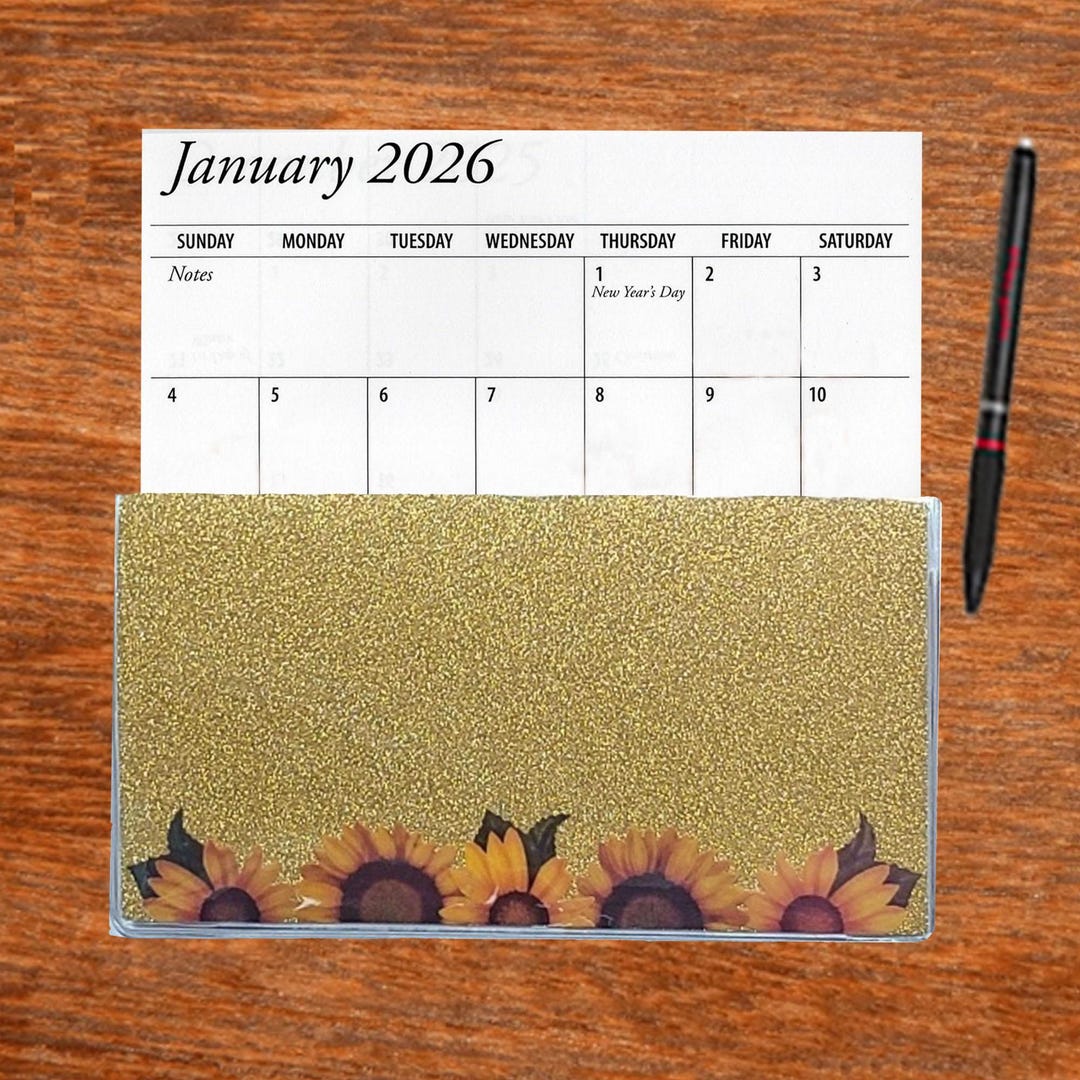 2 Full Years 2025 2026 Pocket Calendar Sunflower Style Choice Planner ...