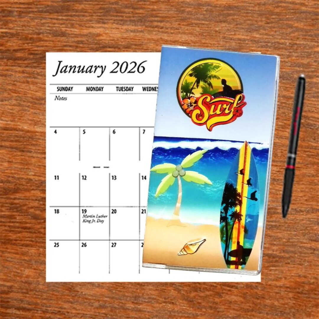 Your Choice Beach 3 Year 2025 2026 2027 Pocket Calendar Planner Notepad ...