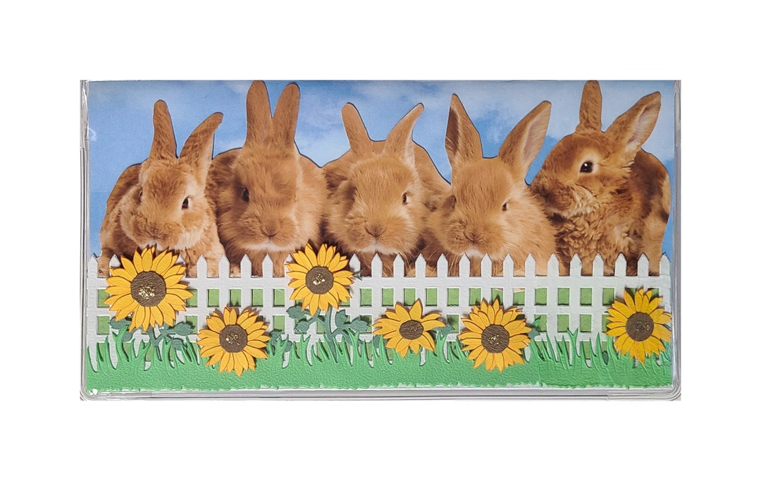 3 Year 2024 2025 2026 Pocket Calendar Planner Spring Bunny Rabbits ...