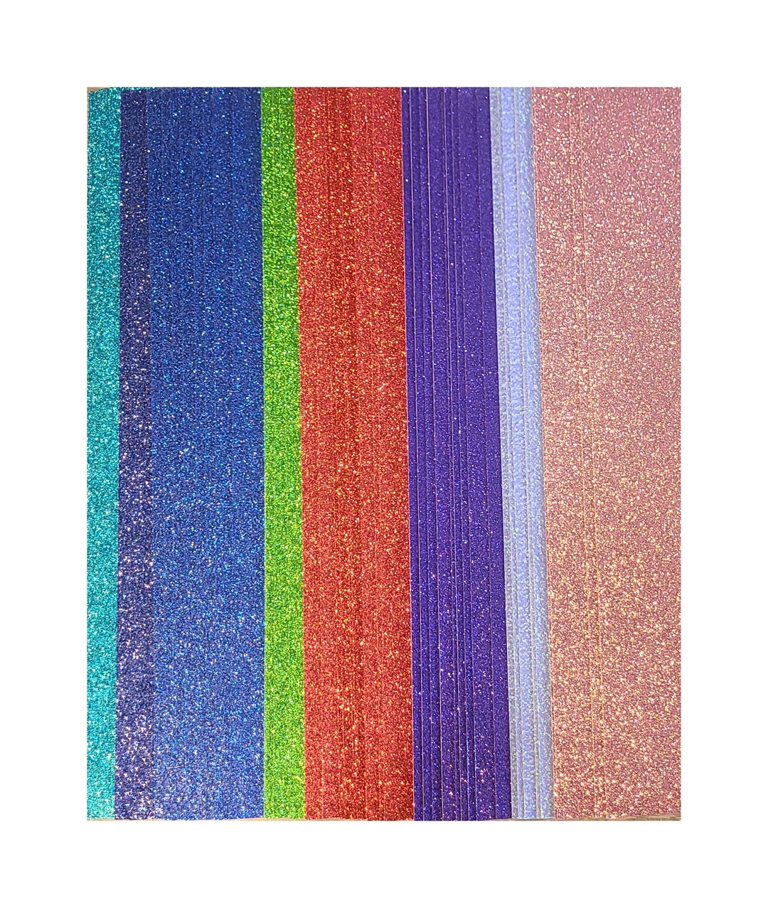50 Pieces 12 in X 4.75 in Bling Glitter Scrap Paper Pack, Assorted, Art ...
