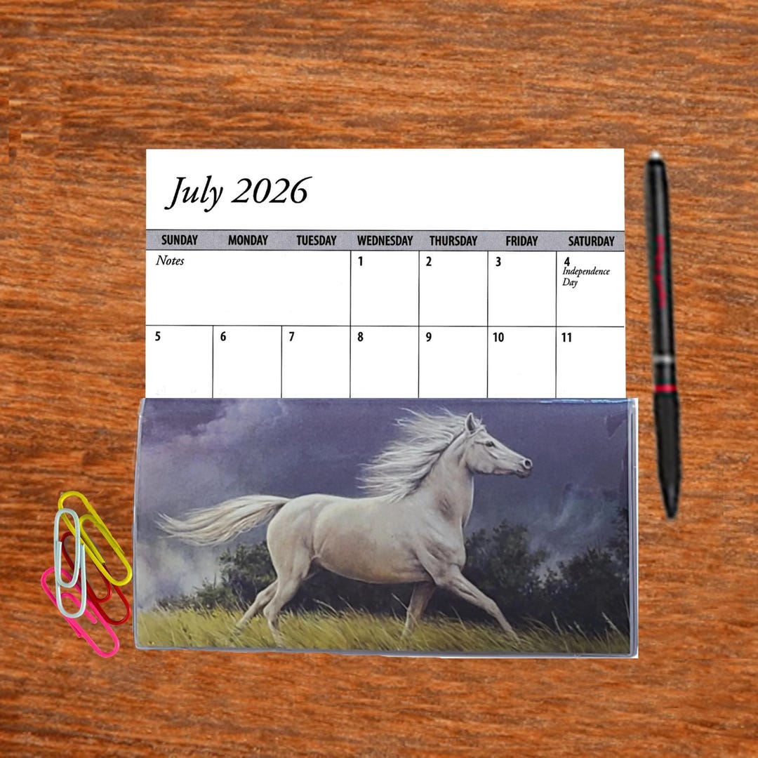 2 Full Years 2026 2027 Pocket Calendar Horse Style Choice Planner Free ...