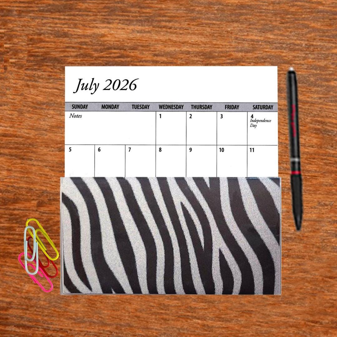 3 Full Years 2026 2027 2028 Pocket Calendar Planner Zebra 2 With Free ...