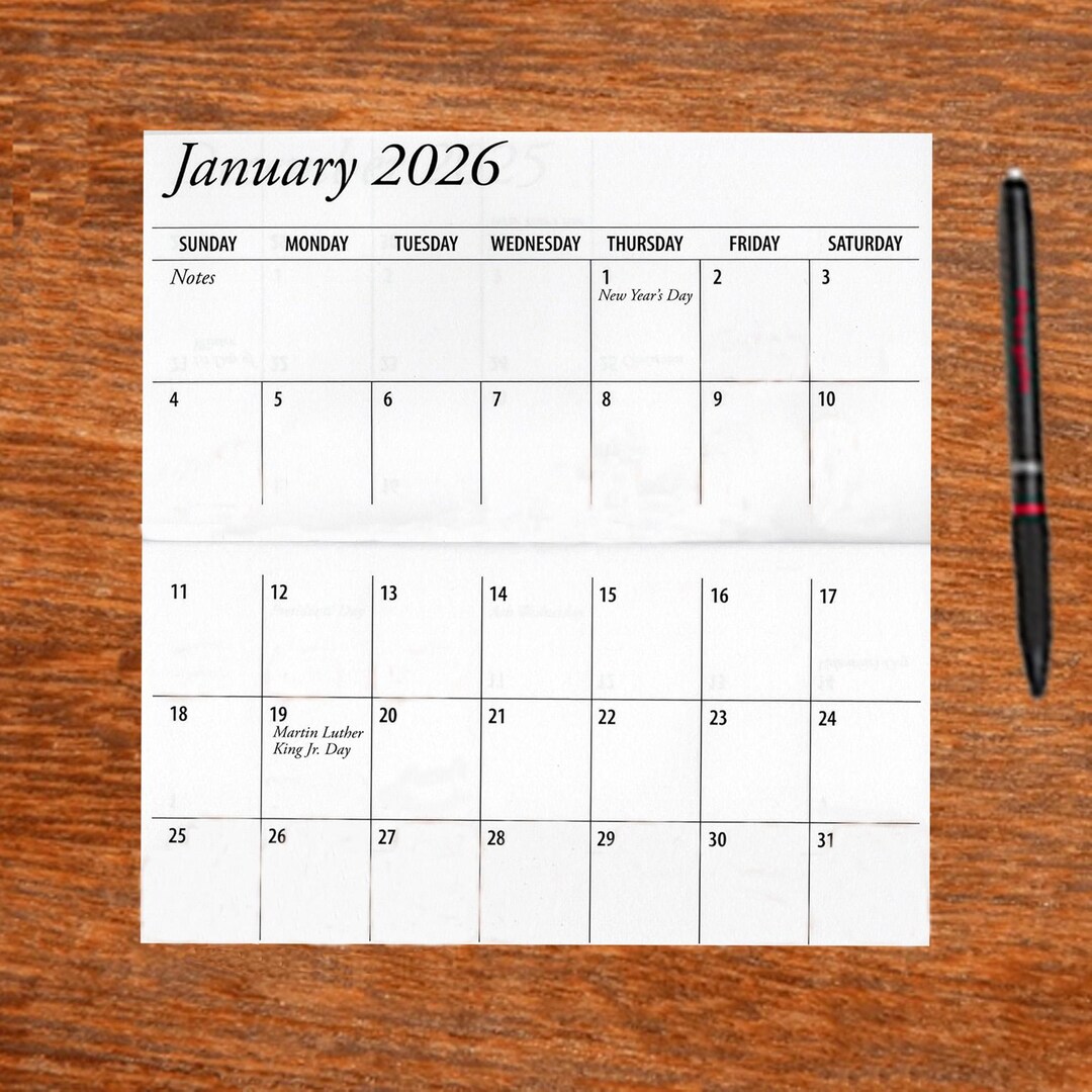 2 Year Checkbook Size 3"x 6" Calendar DIY KIT 2025 2026 Planner - Etsy