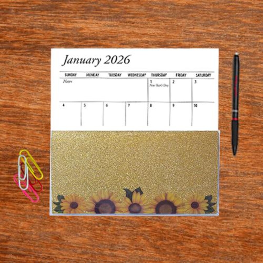 Choice of Sunflower 2 Year 2025 2026 Pocket Calendar Planner Bling ...