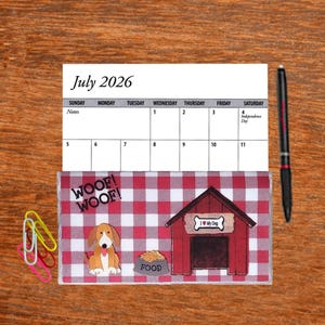2 Full Years 2026 2027 Pocket Calendar Dog Puppy Choice Planner Free ...