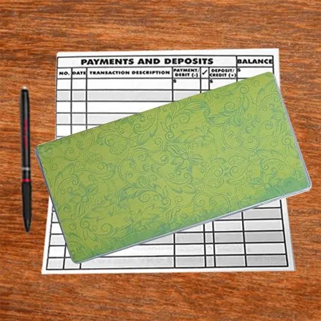 Checkbook Cover Swirl Choice With Free Large Print Transaction Register ...