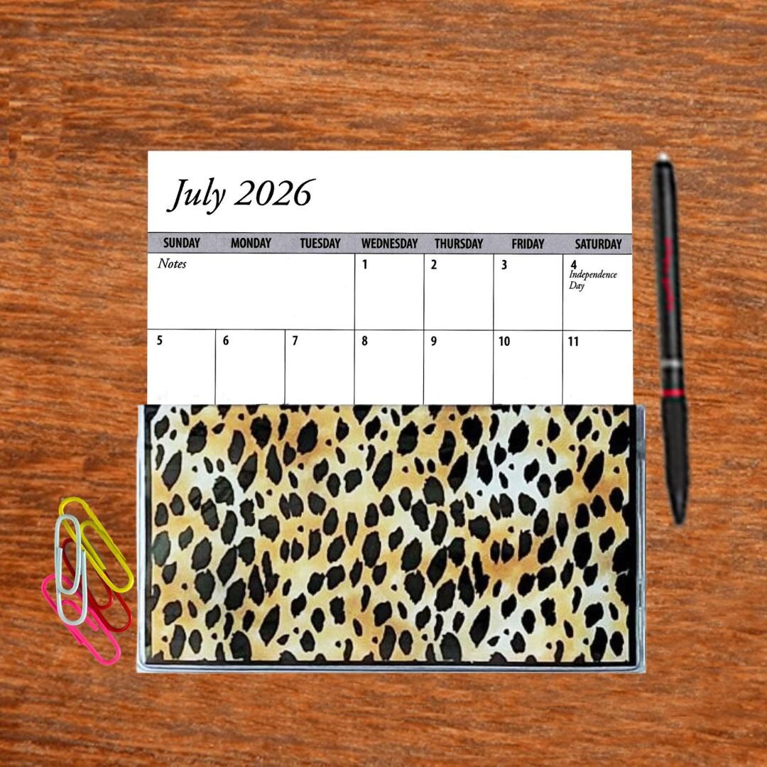 2 Full Years 2026 2027 Pocket Calendar Leopard Choice Planner Free ...
