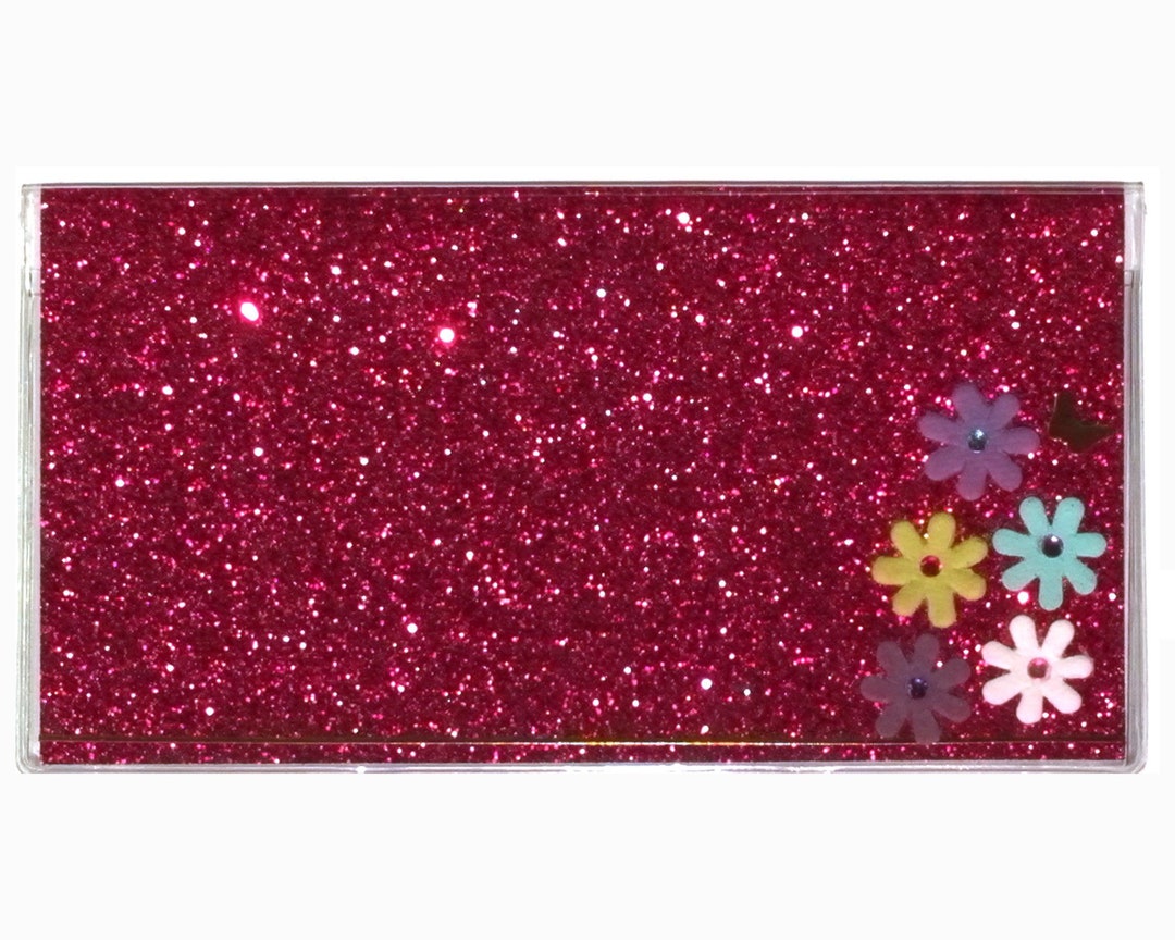 Checkbook Cover Pink Fuchsia With Multi Colored Flowers 50 Page ...