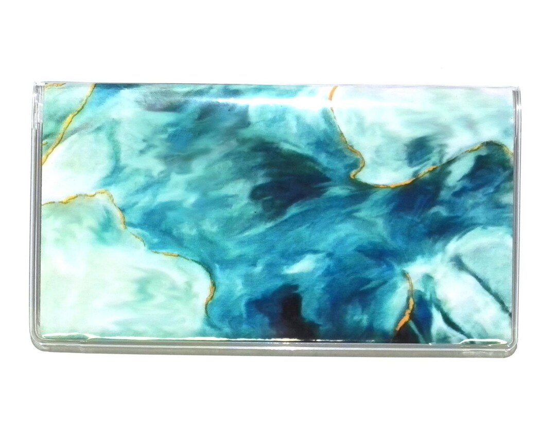 Checkbook Cover Ocean Blue 2 Large Print Checkbook - Etsy
