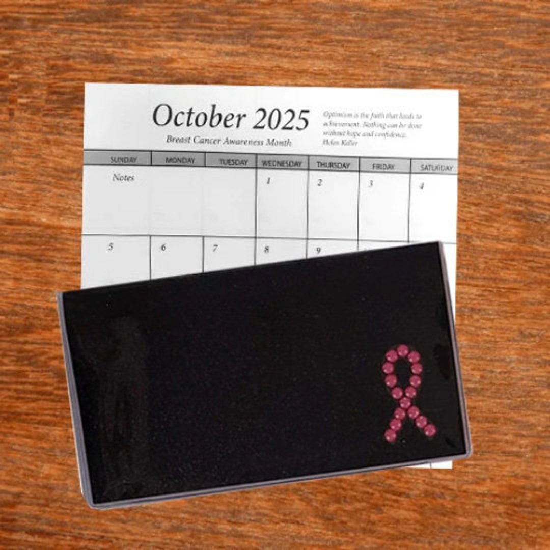 2 Year 2024 2025 Pocket Calendar Planner Bling Glitter Breast Cancer ...