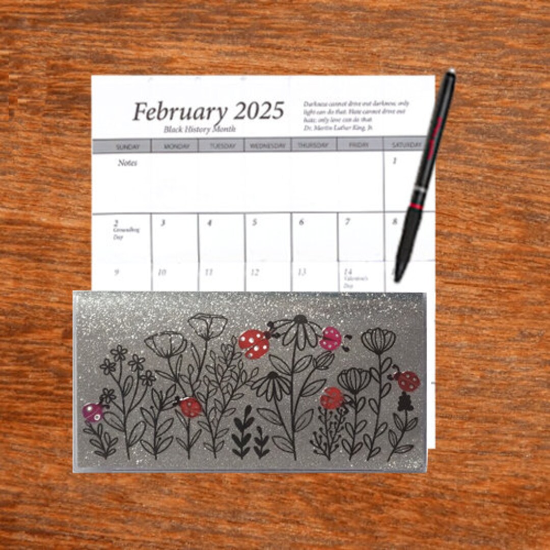 Style Choice Flowers Bugs 2 Year Bling Glitter Pocket Calendar Planner ...