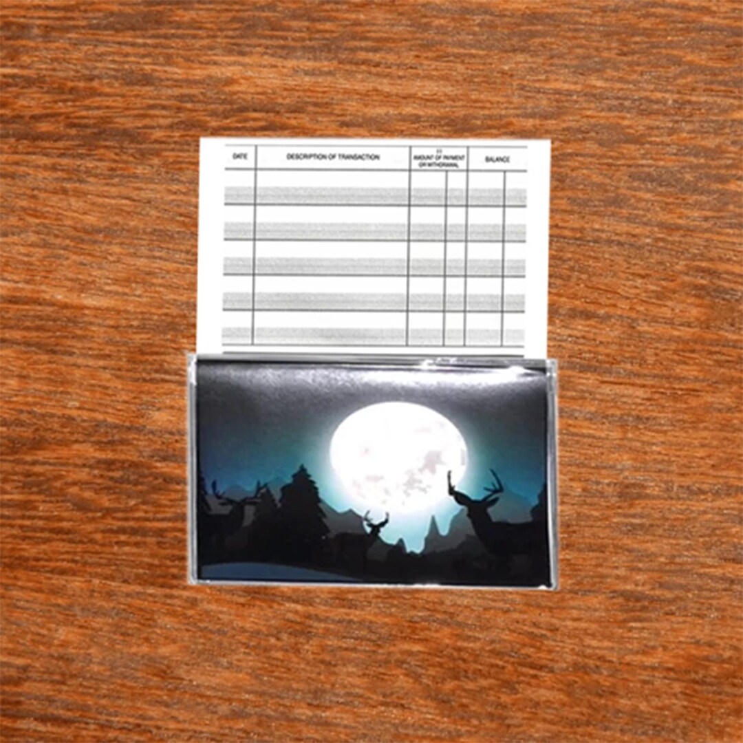 RFID Debit Credit Card Holder Deer Mini Debit Register With Photo ...
