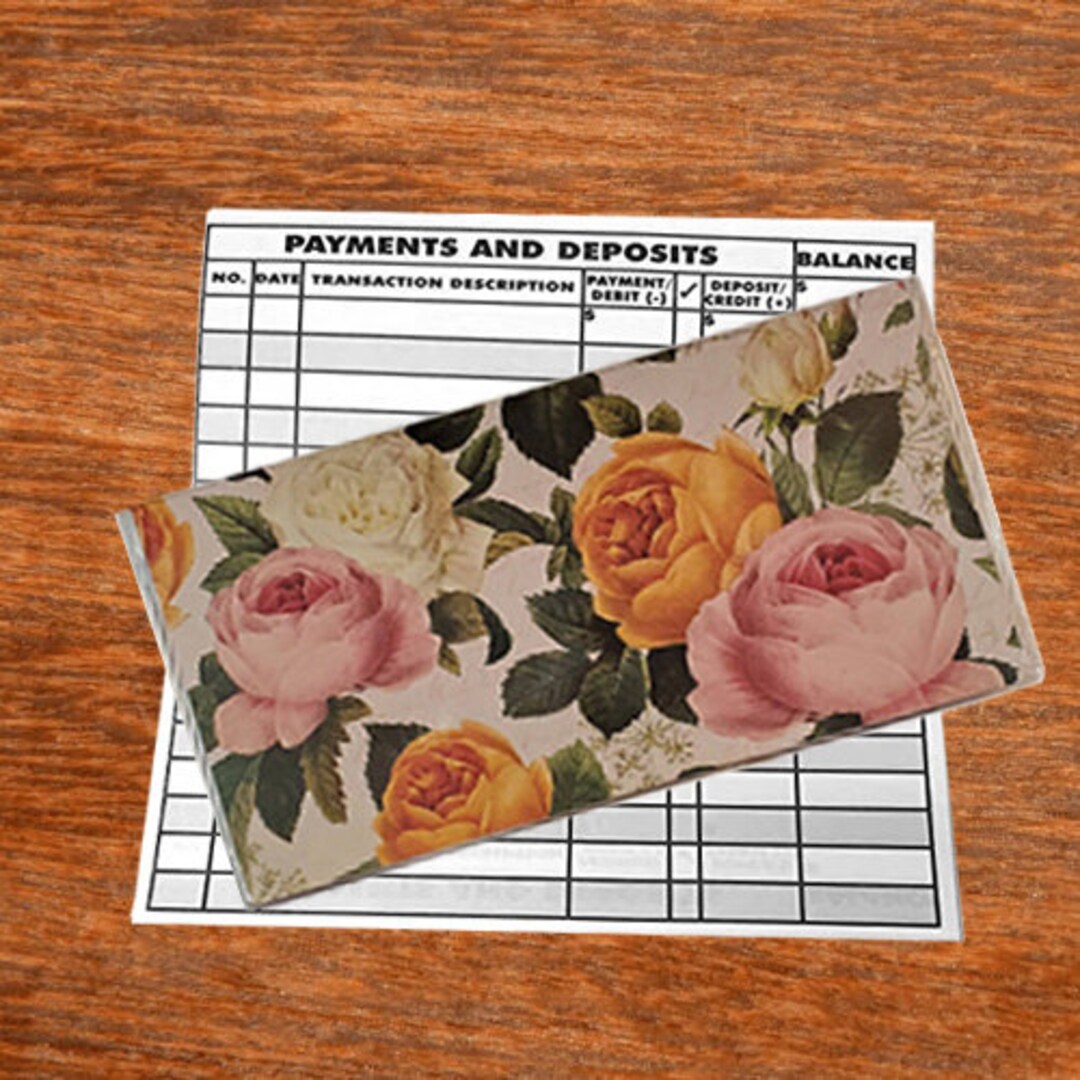 Your Choice Flower Leaves Trees Checkbook Cover 2 Large Print Check ...