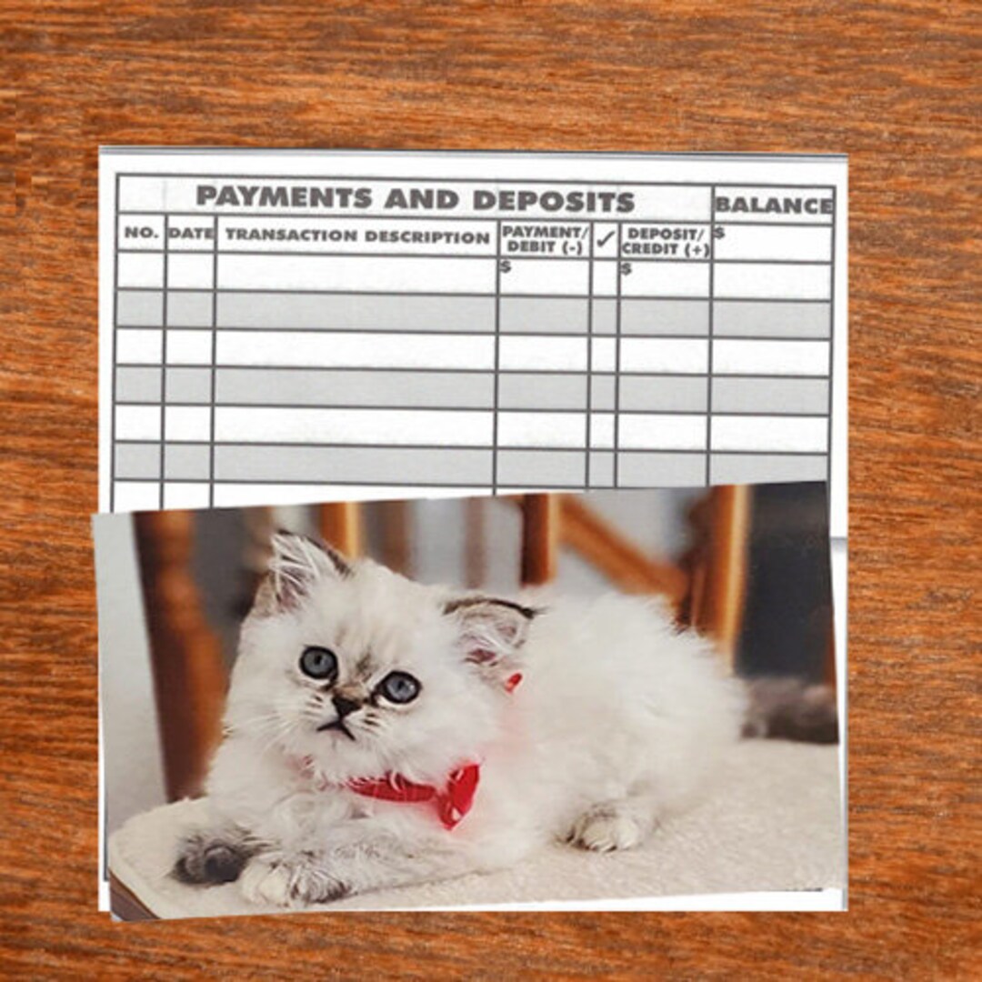 Checkbook Cover Kitten Cat Choice With Free Large Print Checkbook ...