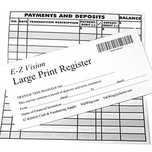 Your Color Choice Checkbook With 2 Large Print Registers - Etsy