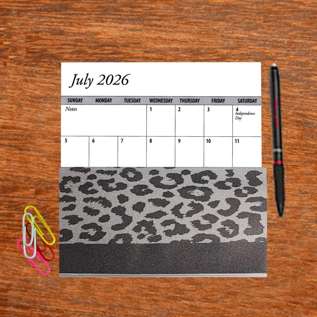 3 Full Years 2026 2027 2028 Pocket Calendar Choice of Leopard Planner ...